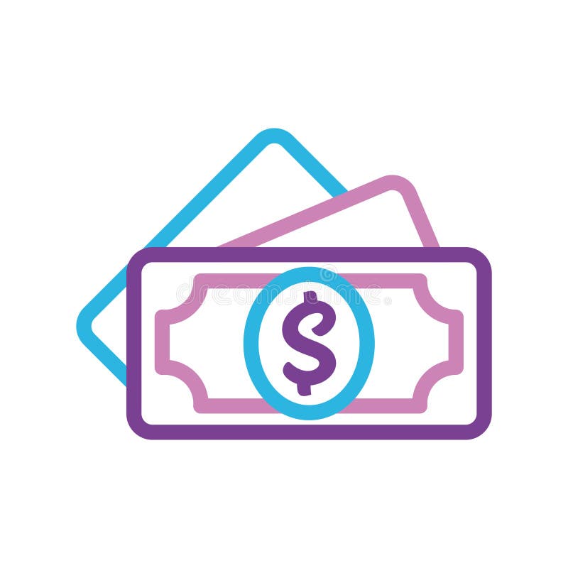 Group of Money Bills Finance Icon Vector Stock Vector - Illustration of ...