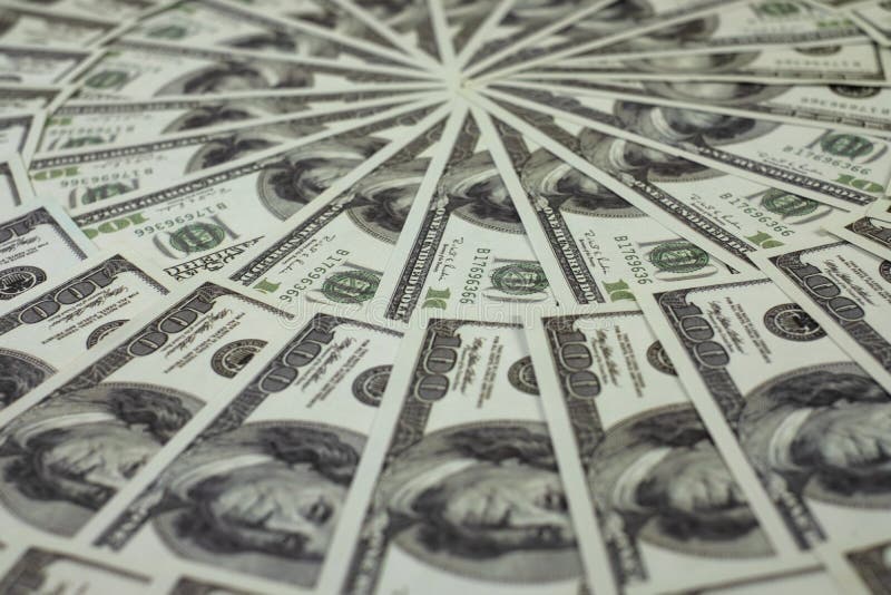 Money Stack of 100 US Dollars Banknotes a Lot of is Arranged in a ...