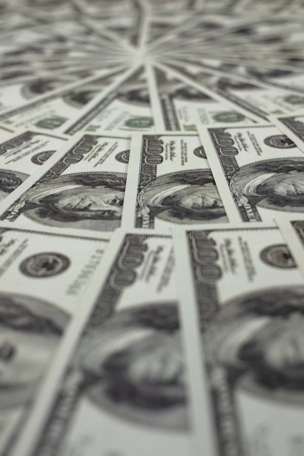 Money Stack of 100 US Dollars Banknotes a Lot of is Arranged in a ...