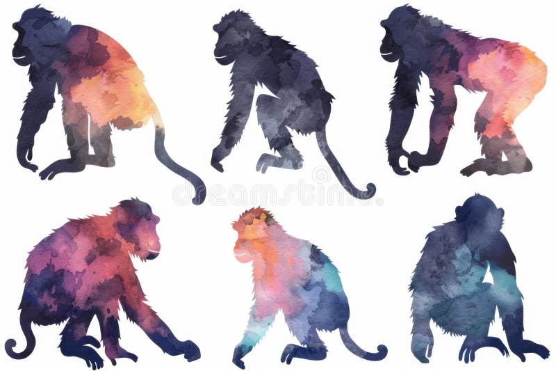 A Group of Monkeys Standing Up, Perfect for Wildlife and Nature ...