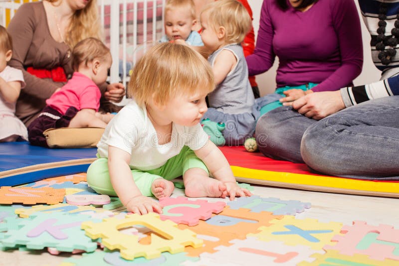 Group of Mothers with Their Babies Stock Image - Image of child ...
