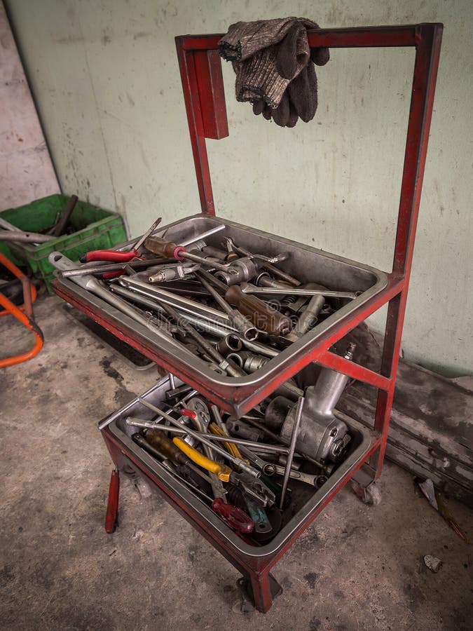 Group of Motorcycle Hand Tools Stock Image - Image of steel, industrial ...