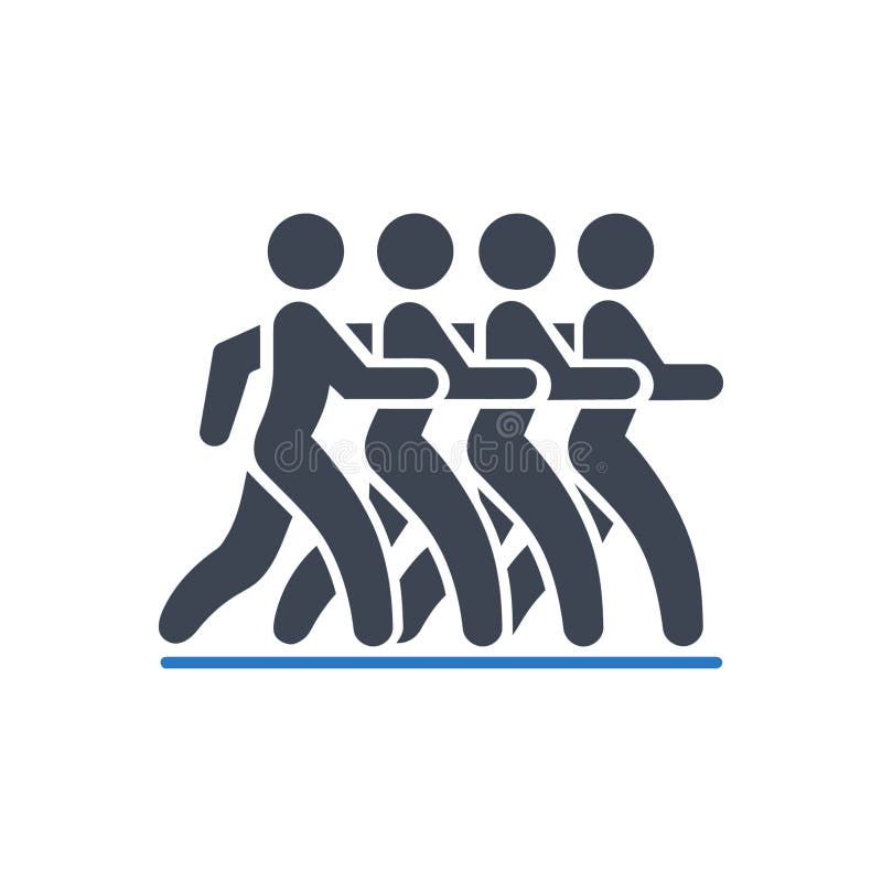 Group Movement Flow Icon stock vector. Illustration of coordination ...