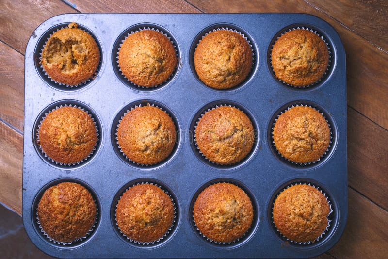Group of Muffins Inside the Oven Mold Stock Photo - Image of snack ...