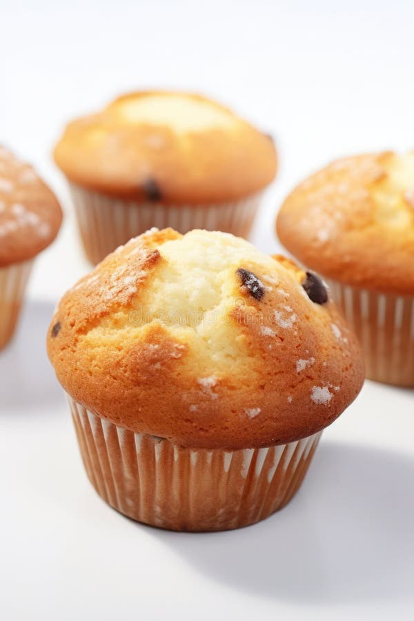 A Group of Muffins on a White Background, Created by Generative AI ...