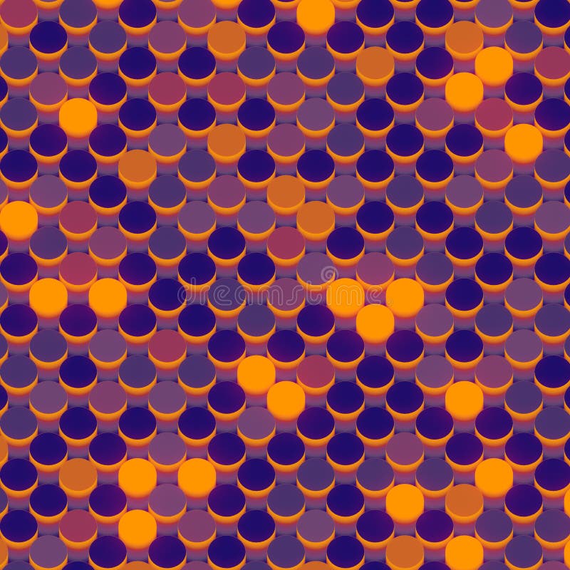 Group of Multi Colored Cylindrical Shapes. Abstract 3d Rendering ...