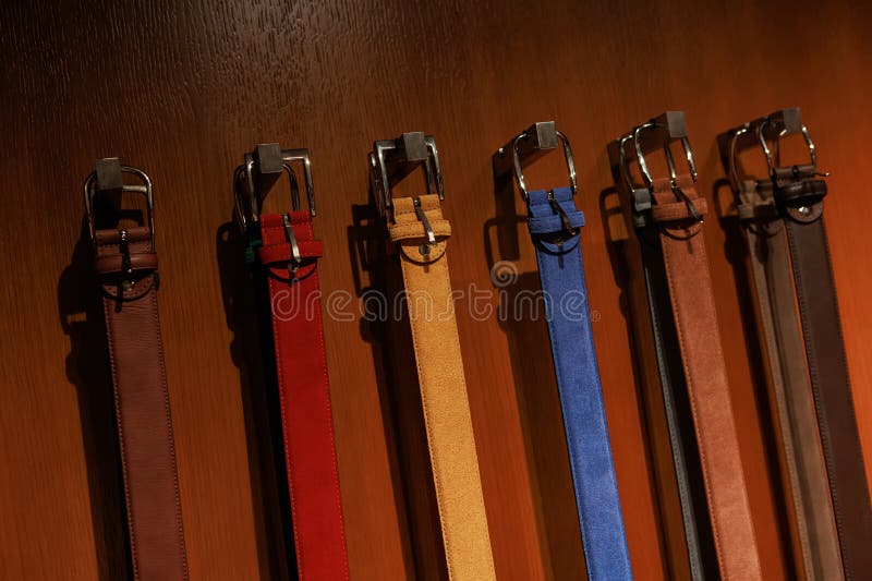 Group Multi Colored Leather Belts Display Stock Photos - Free & Royalty ...