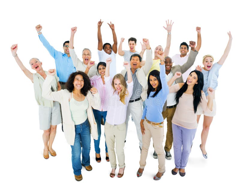 Group of Multi Ethnic Diverse People Celebrating Stock Image - Image of ...