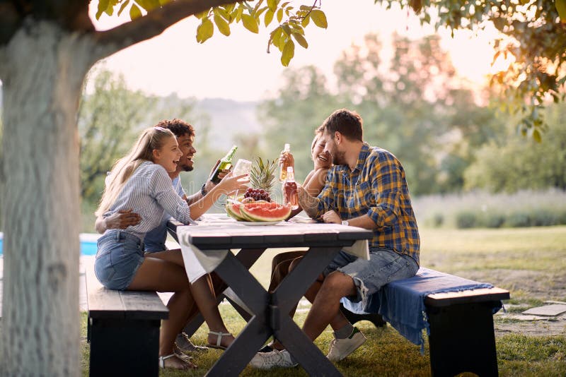953 Outdoor Party People Sitting Talking Stock Photos - Free & Royalty ...