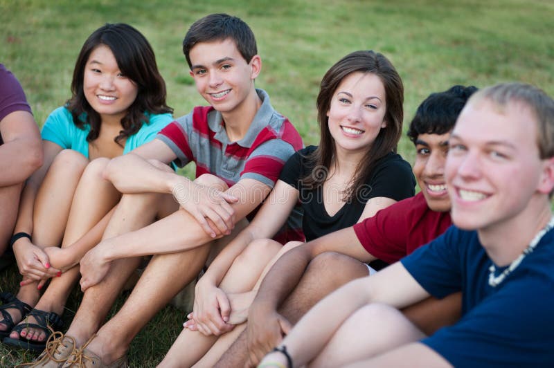 Group of Multi-ethnic Happy Teenagers Outside Stock Photo - Image of ... Group of Multi-ethnic Happy Teenagers Outside Stock Photo - Image of ...