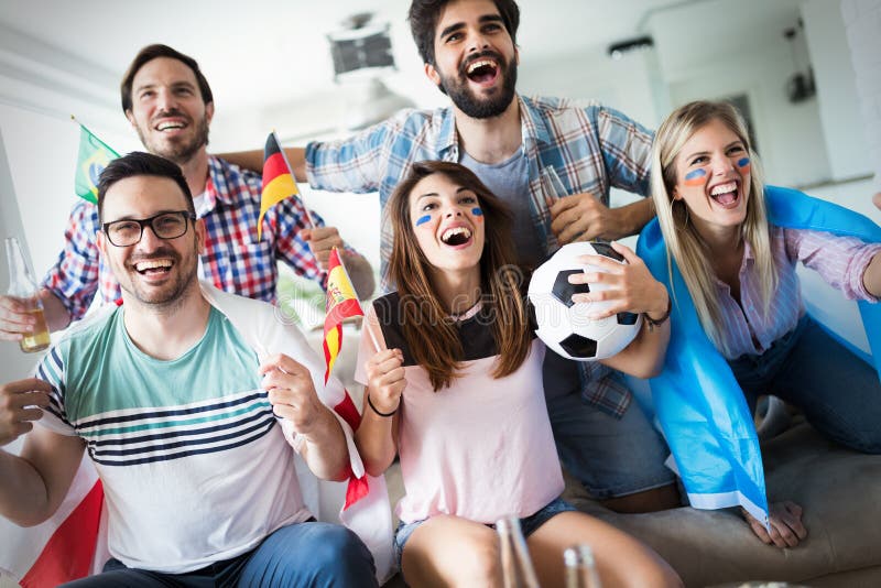 Group of Multi-ethnic People Celebrating Football Game Stock Photo ... Group of Multi-ethnic People Celebrating Football Game Stock Photo ...