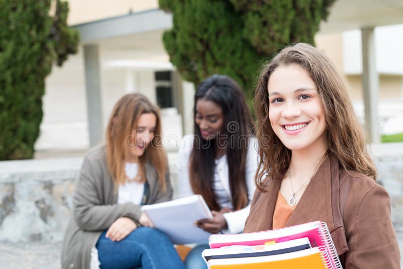Another Day at the University! Stock Image - Image of friendship ...