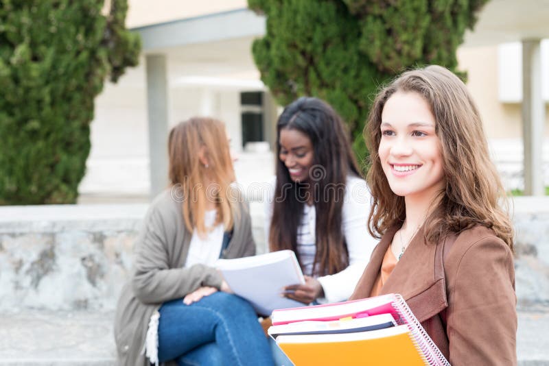 Another Day at the University! Stock Photo - Image of cute, mixed ...