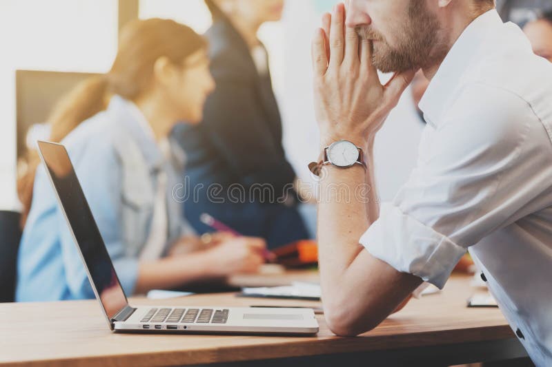 Group of Multi Generation of Creative Work Place, Modern Style O Stock ...