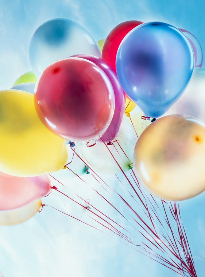 Group multicolor balloons stock photo. Image of balloon - 87762626