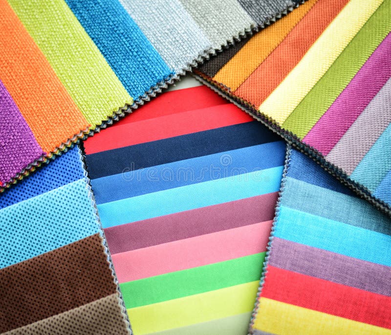 Group of Multicolored Fabrics Stock Photo - Image of bright, abstract ...