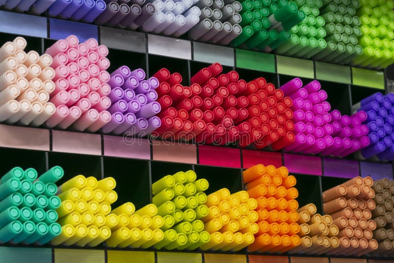 Group of Multicolored Felt-tip Pens As School, Colledge and University ...