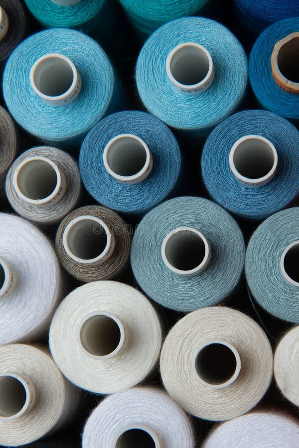 Group of Multicolored Threads Top View Stock Photo - Image of ...