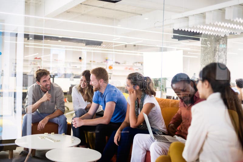 Group of Multiethnic Business People Having Corporate Fun in Office ...