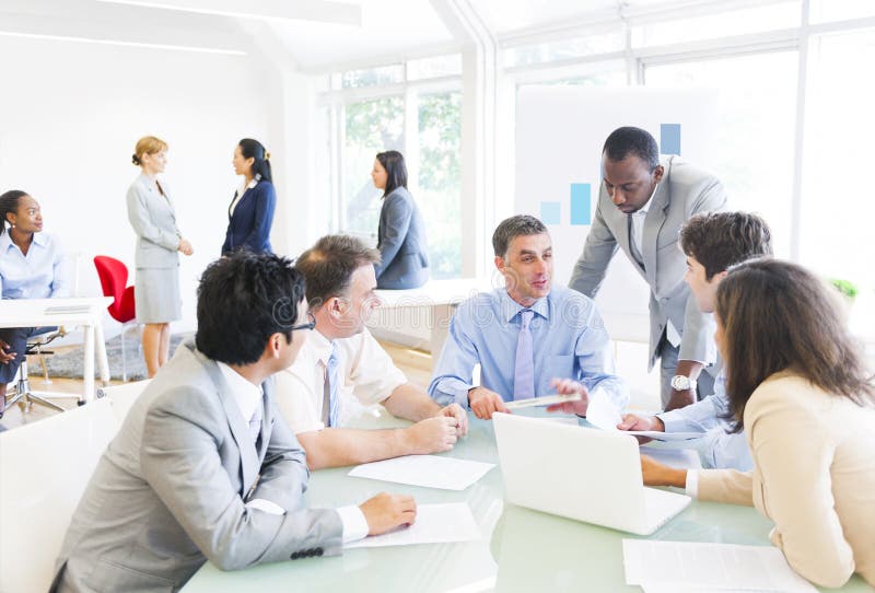 Group of Multiethnic Business People Having a Meeting Stock Image ...
