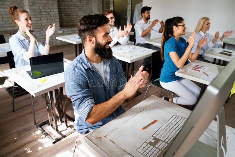 Group of Multiethnic Business People Working at the Office. Startup ...