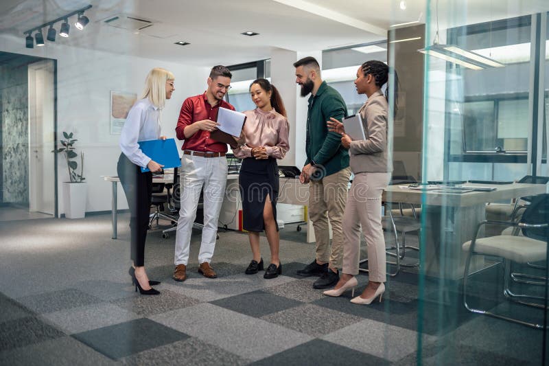 Multiethnic Business People Working Together in the Office Stock Image ...