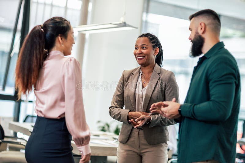 Multiethnic Business People Working Together in the Office Stock Image ...