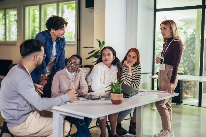 Group of Multiethnic Business People Working Together Stock Photo ...