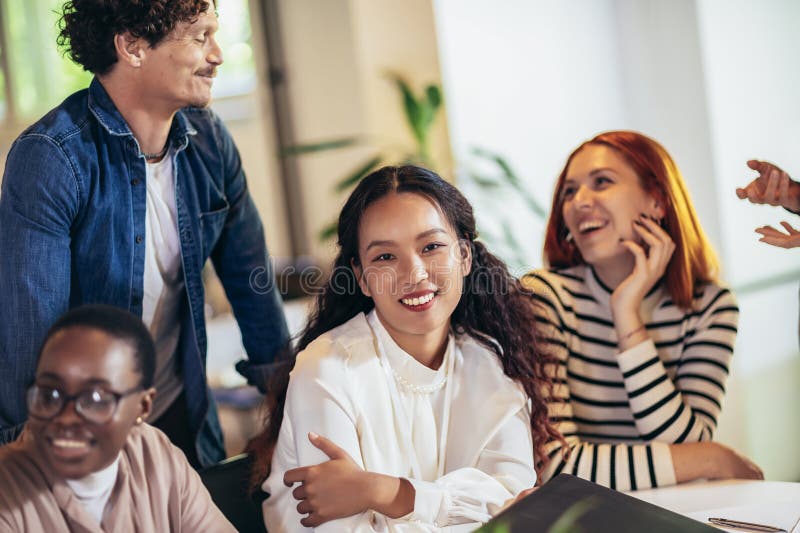 Multiethnic Business People Working Together in the Office Stock Image ...