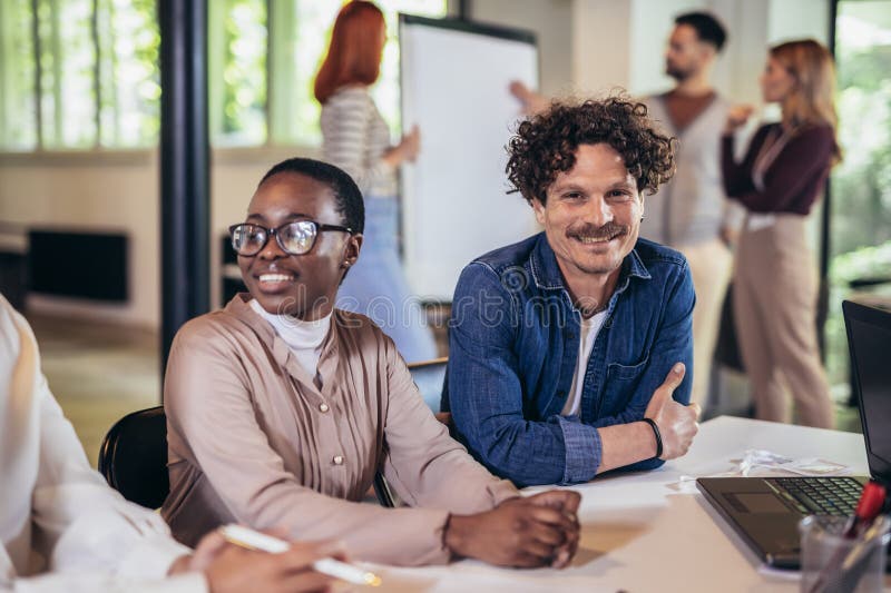 Group of Multiethnic Business People Working Together in the Office ...