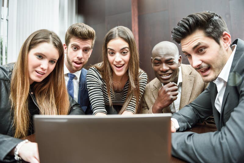 Group of Multiethnic Busy People Working in an Office Stock Image ...