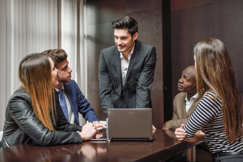 Group of Multiethnic Busy People Working in an Office Stock Image ...
