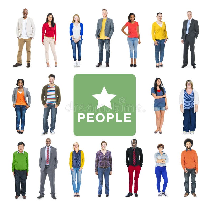 Group of Multiethnic Diverse Colorful People Stock Photo - Image of ...