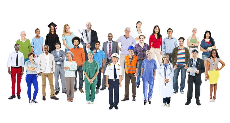Group of Multiethnic Diverse Mixed Occupation People Stock Image ...