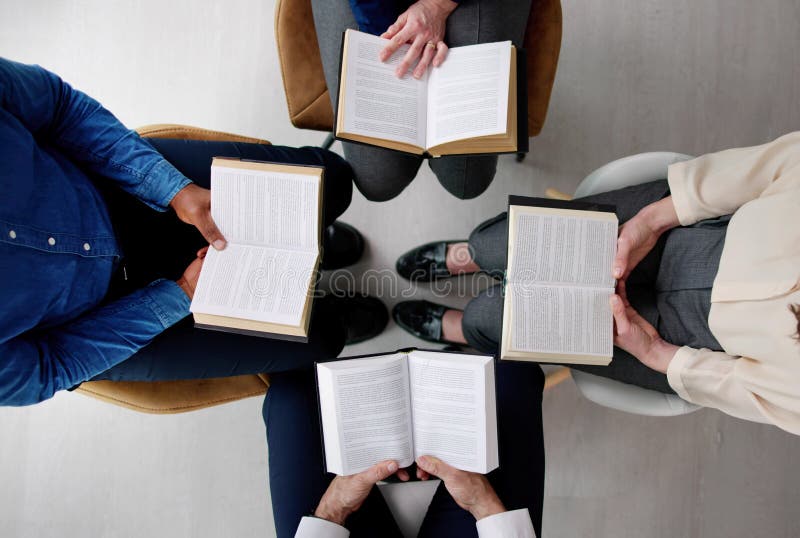 Group of Multiethnic Friends Reading Bible Stock Image - Image of ...