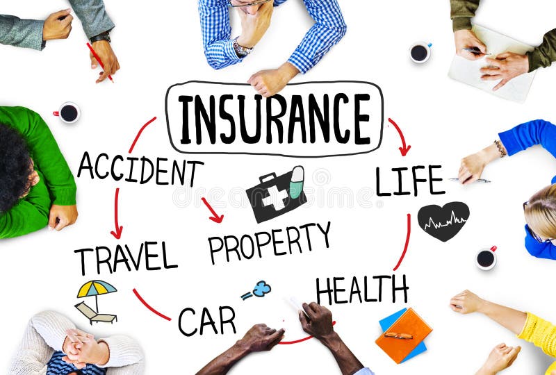 Group of Multiethnic People Discussing about Insurance Stock Image ...
