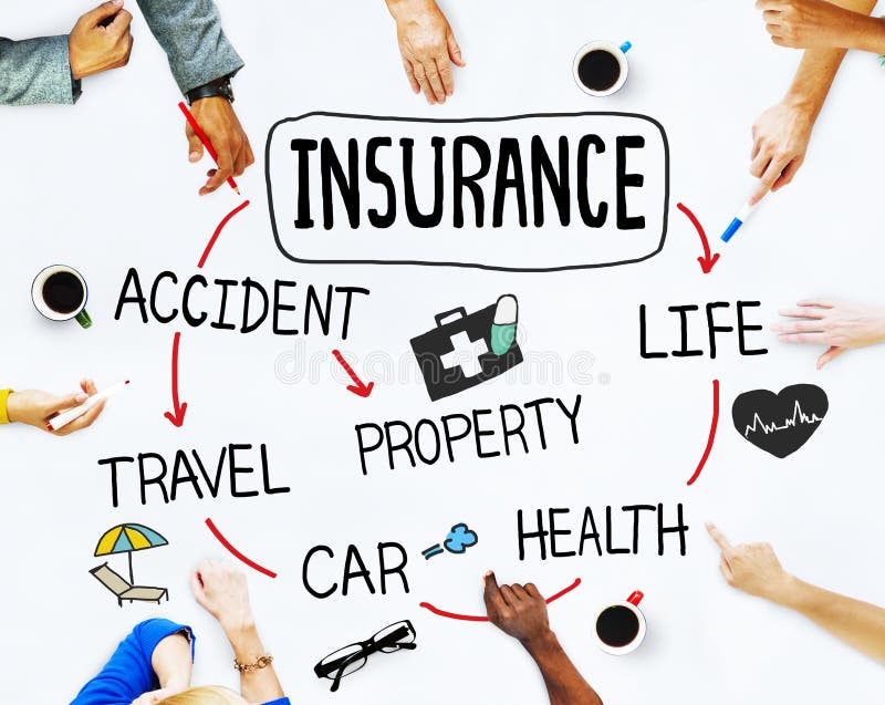 Group of Multiethnic People Discussing about Insurance Stock Photo ...