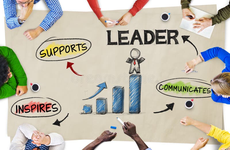 Group of Multiethnic People Discussing about Leadership Stock Image ...