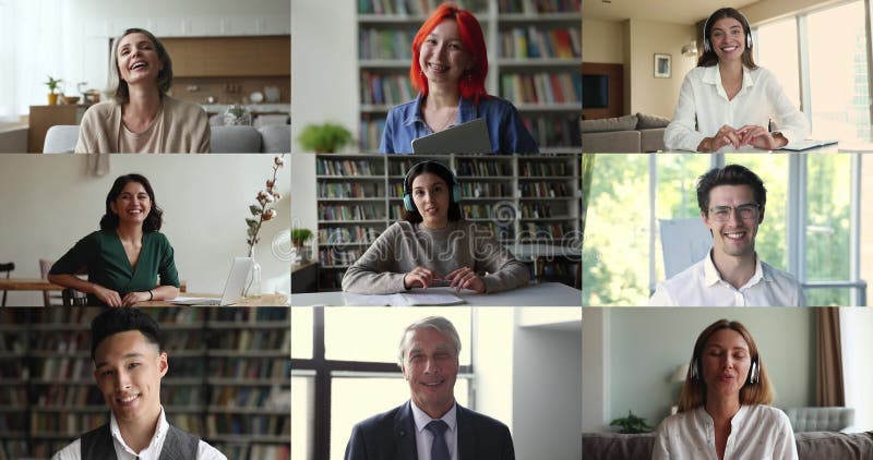 Group of Multiethnic People Looking at Camera, Using Videocall Stock ... Group of Multiethnic People Looking at Camera, Using Videocall Stock ...