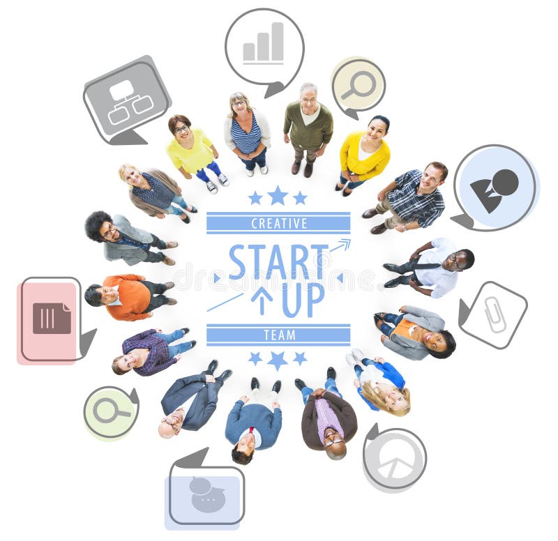 People At The Starting Line Stock Illustration - Illustration of crowd ...