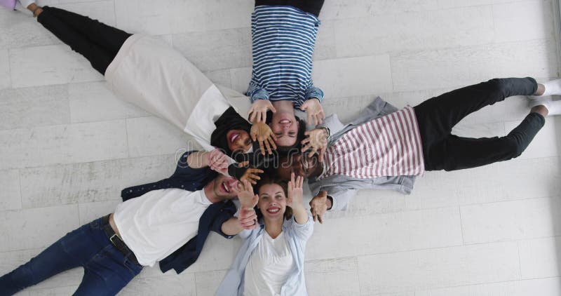 Group of Multiethnic Students Showing Unity Stock Video - Video of hand ...