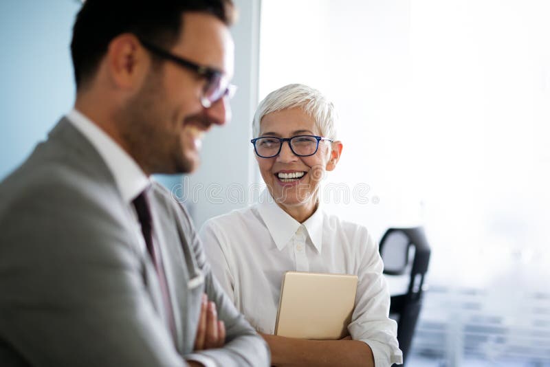 Group of Multiethnic Successful Business People Working and ...