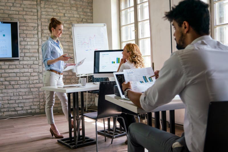 Group of Multinational Business People Develop Themselves in Business ...