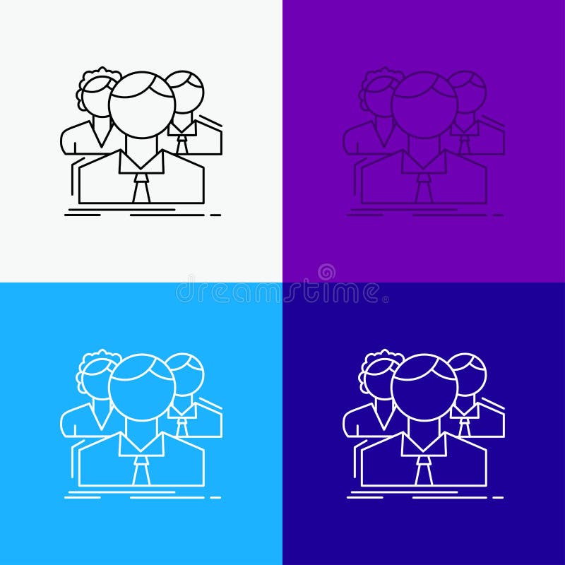 Group, Multiplayer, People, Team, Online Icon Over Various Background ...