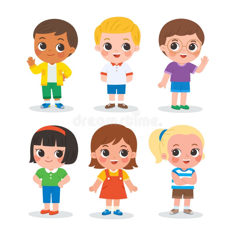 Group of Multiracial Children. Happy Children with Different ...