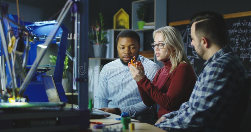 Designers Having Discussion in Engineering Lab Stock Photo - Image of ...