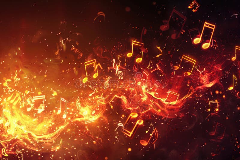 A Group of Music Notes Floating in Mid-air, Perfect for Representing ...