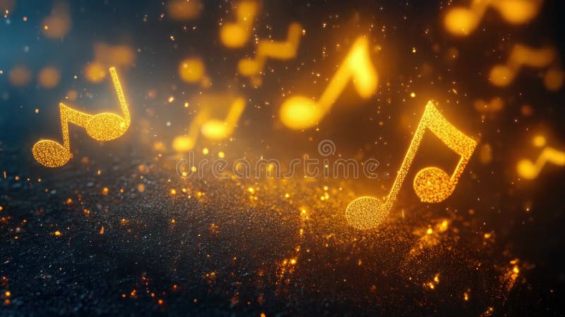 A Group of Music Notes Suspended in Mid-air Stock Video - Video of ...