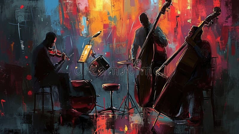 Group of Musicians Playing Instruments Stock Image - Image of hobby ...