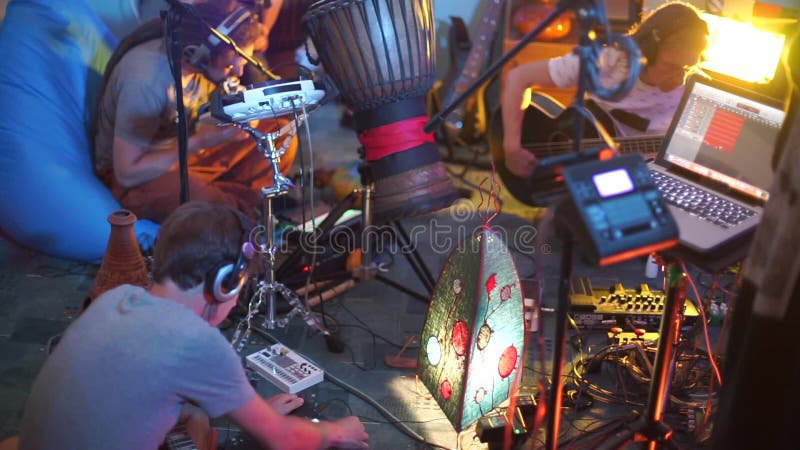 A Group of Musicians Playing Jam Session Stock Video - Video of crowd ...